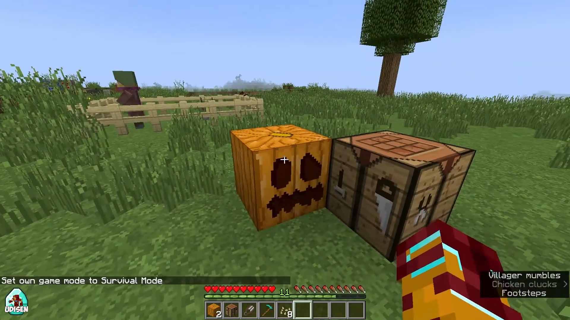 How to Carve a Pumpkin in Minecraft